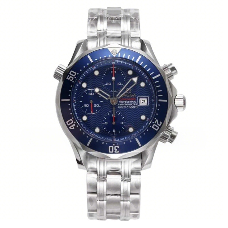 Diver 300M Seamaster Steel Chronograph Watch - United Luxury